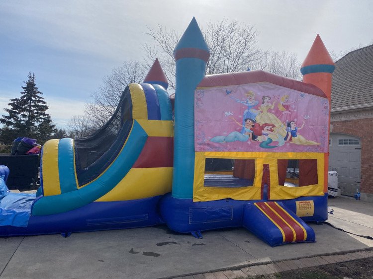 DIsney Princess Theme 5 in 1 Combo Dual Lane Slide - Jump for Joy ...